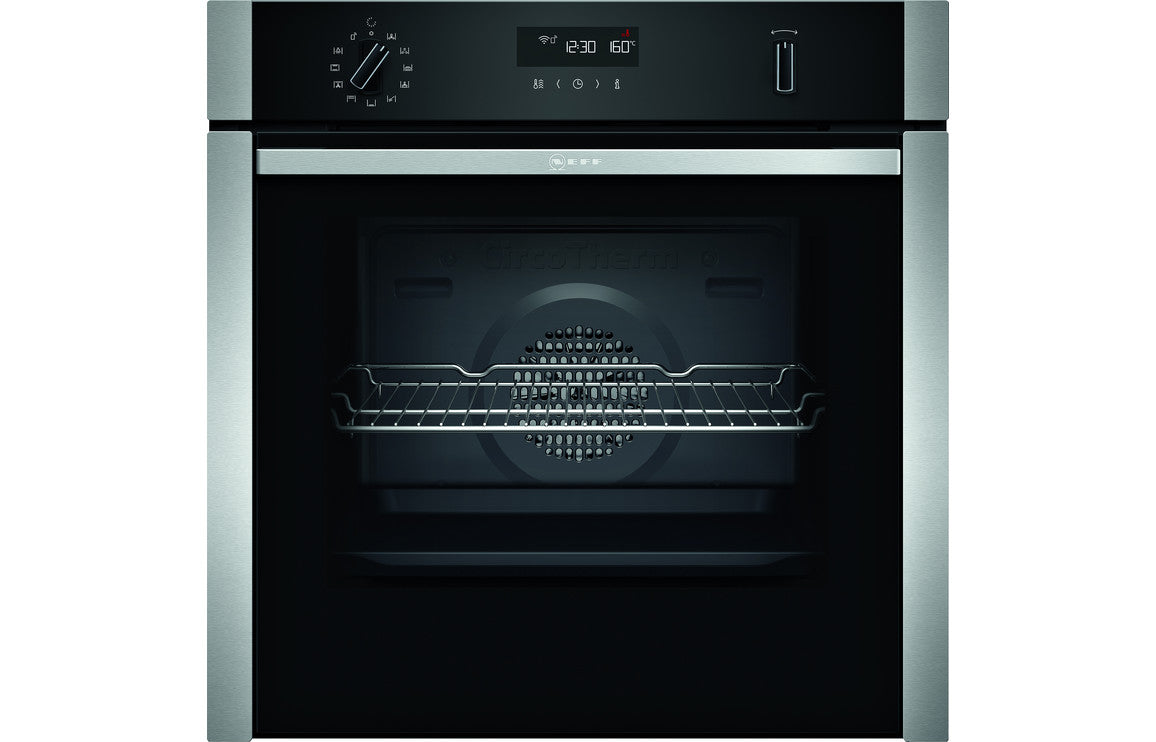 Neff N50 B6ACH7HH0B Single Slide & Hide Pyrolytic Oven - Stainless Ste