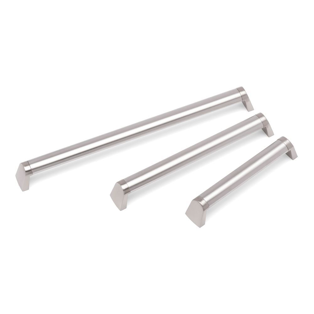 Splayed Oval Bar Handle Brushed Nickel