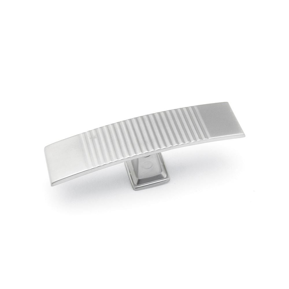 Ribbed Pull Handle Satin Chrome