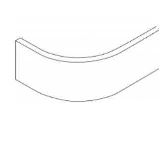 Wilton Oakgrain Curved Plinth 150H x 300W x 560D